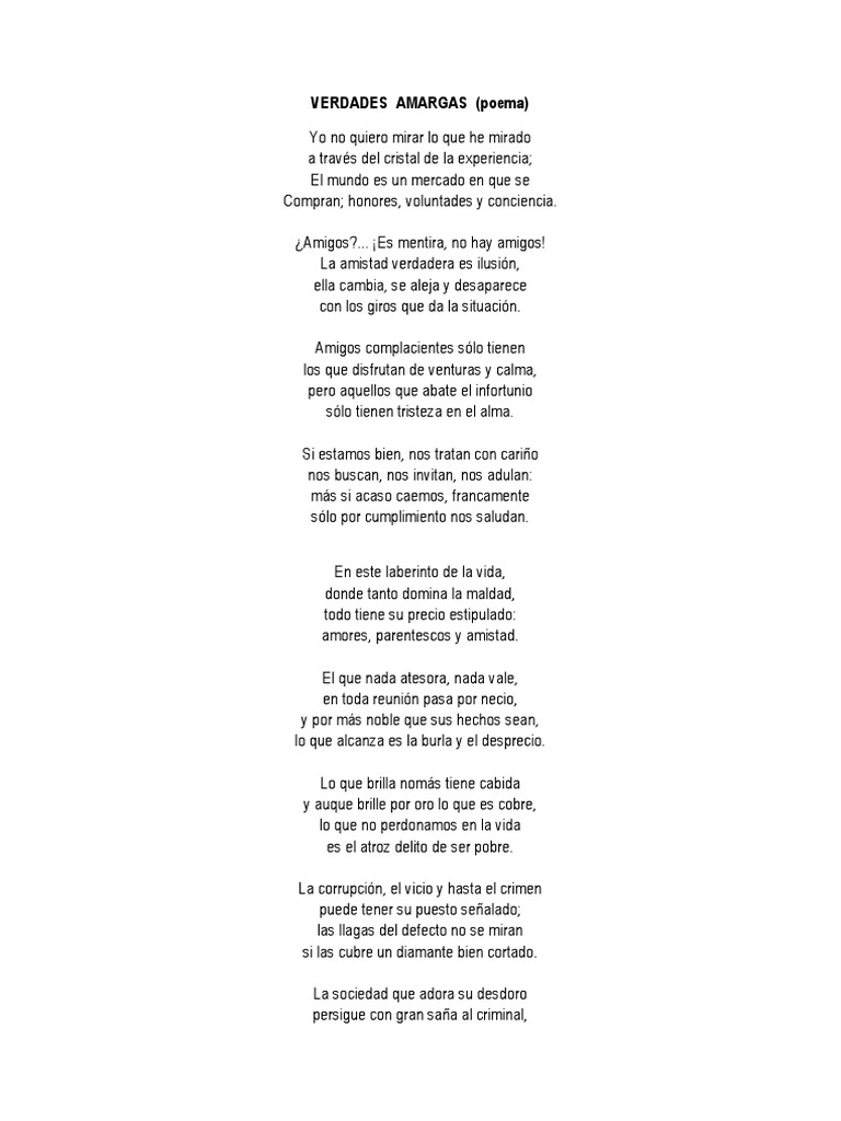 VERDADES AMARGAS