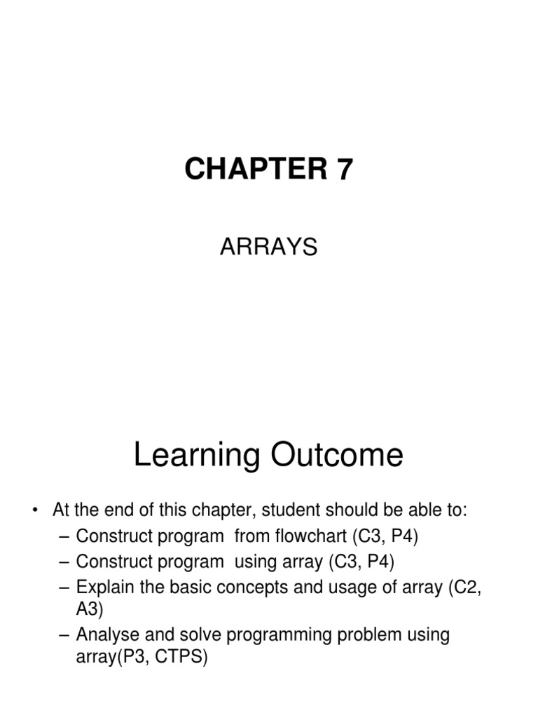 7 Array Pdf Array Data Type Parameter Computer Programming 
