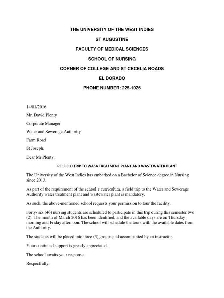 Letters To WASA and Nestle | PDF | Water Supply | Water Management