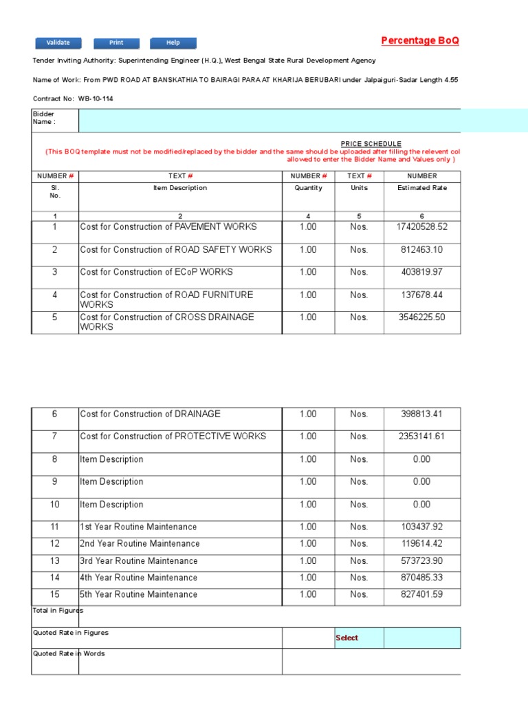 Sample Boq | PDF | Business