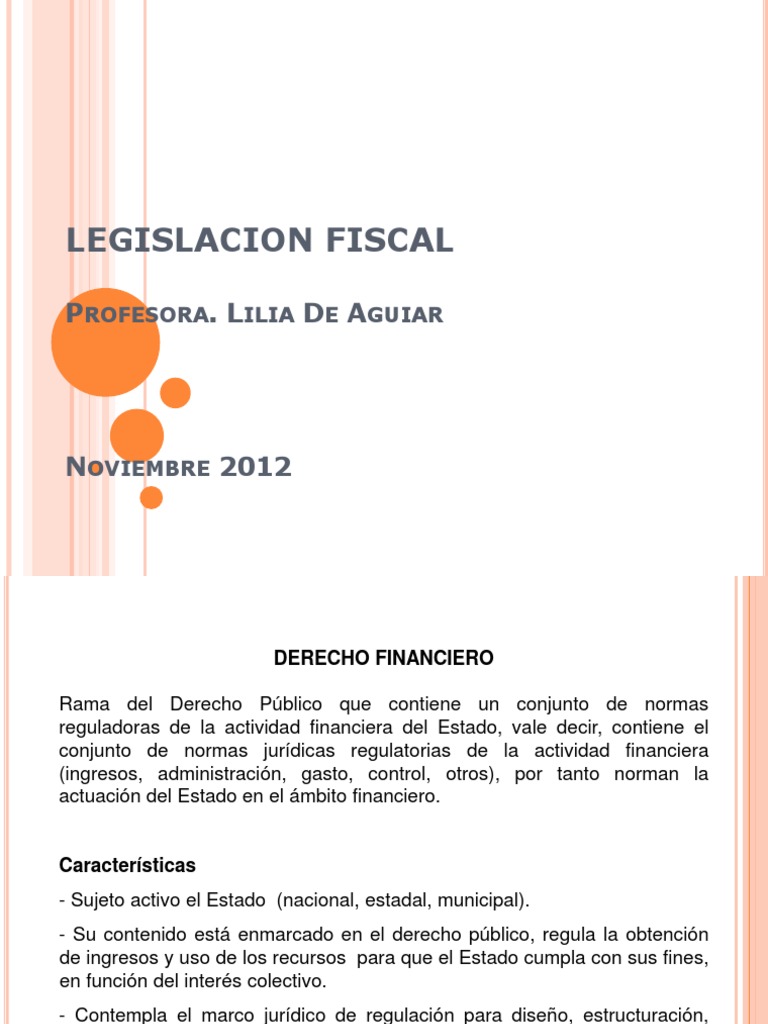 Legislacion Fiscal | Descargar gratis PDF | Impuestos | Gobierno