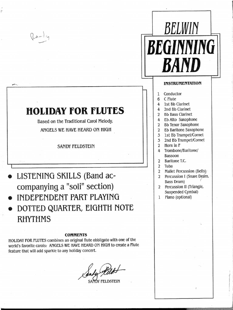 Holiday For Flutes PDF | PDF