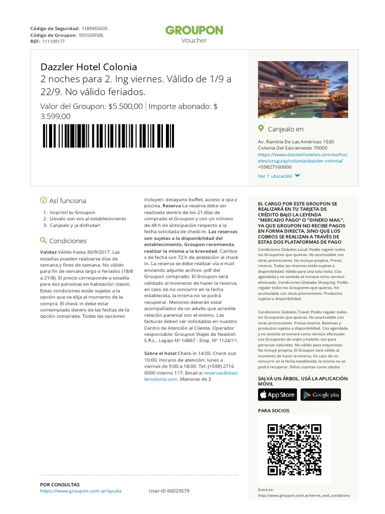 Groupon Voucher | PDF | Hotel y alojamiento | Business