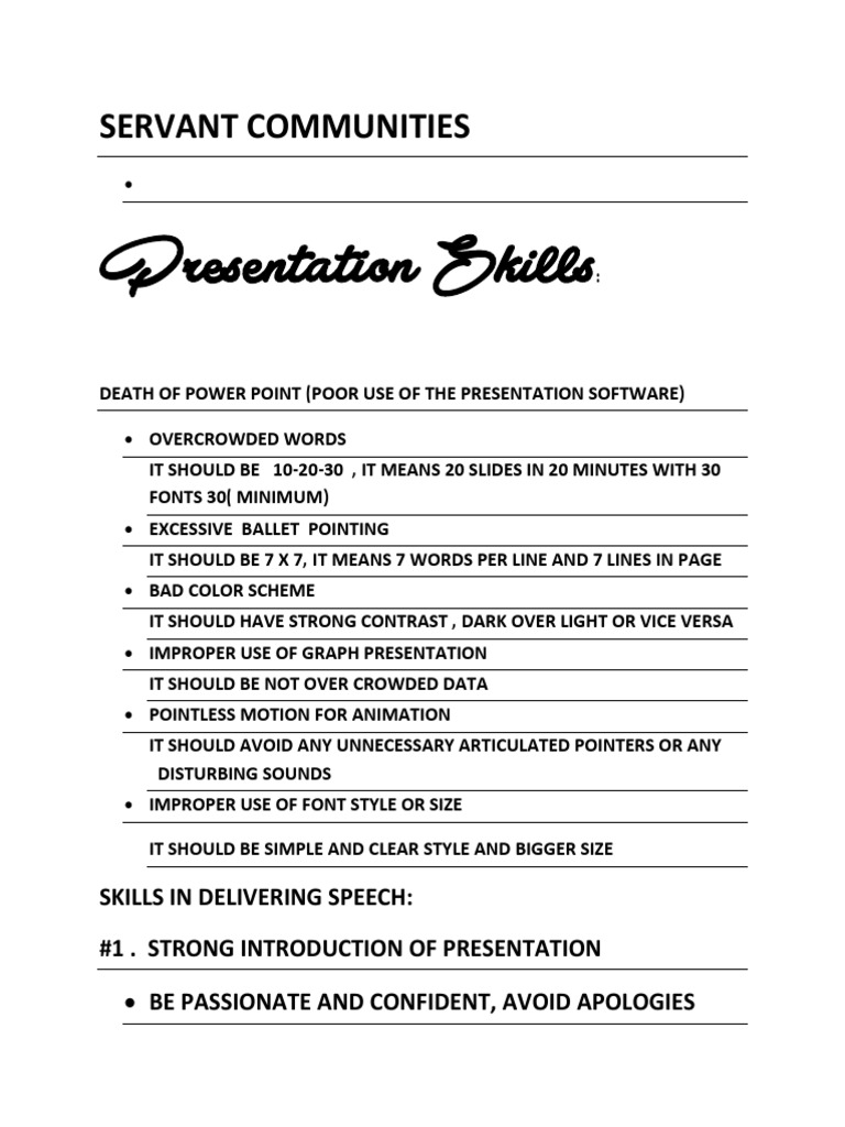 Guidelines for Effective Public Speaking: Optimizing Presentation ...