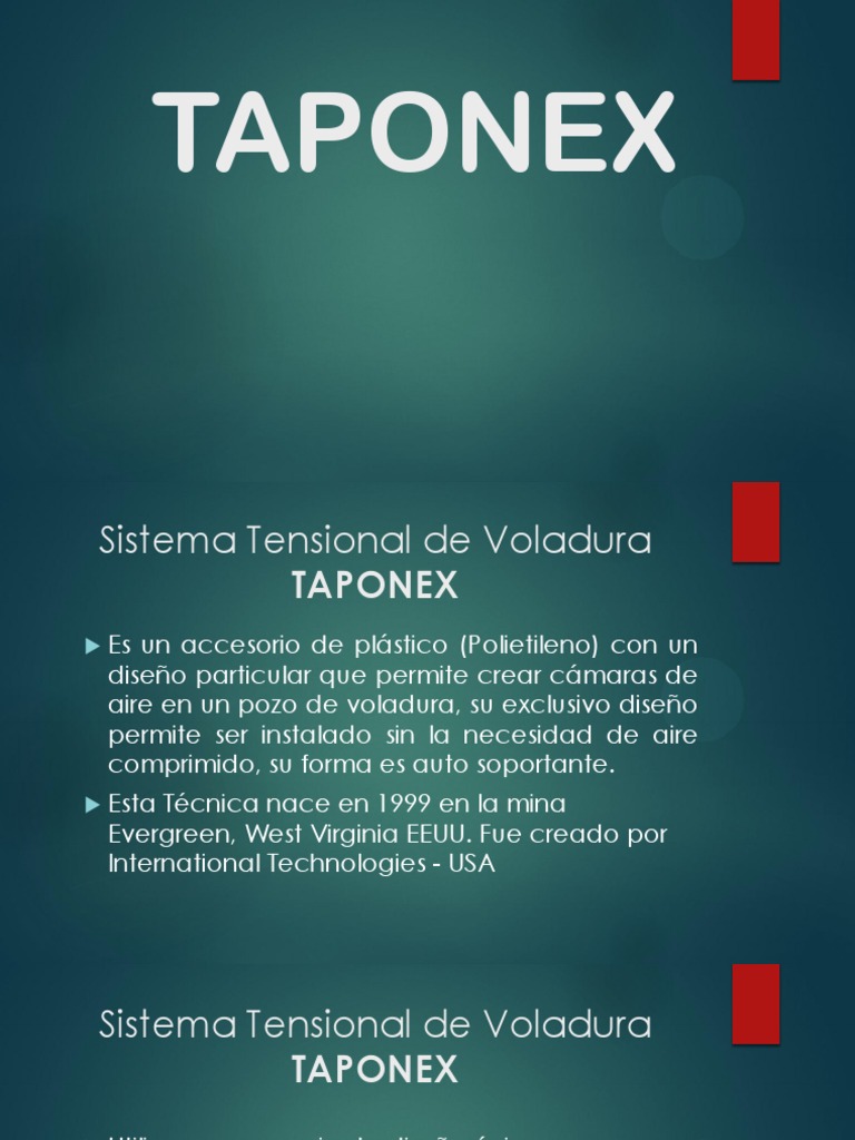 Taponex PDF | PDF | Material explosivo | Agua