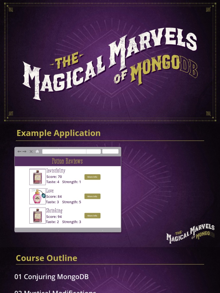 The Magical Marvels of Mongodb Slides PDF | PDF | Mongo Db | Databases
