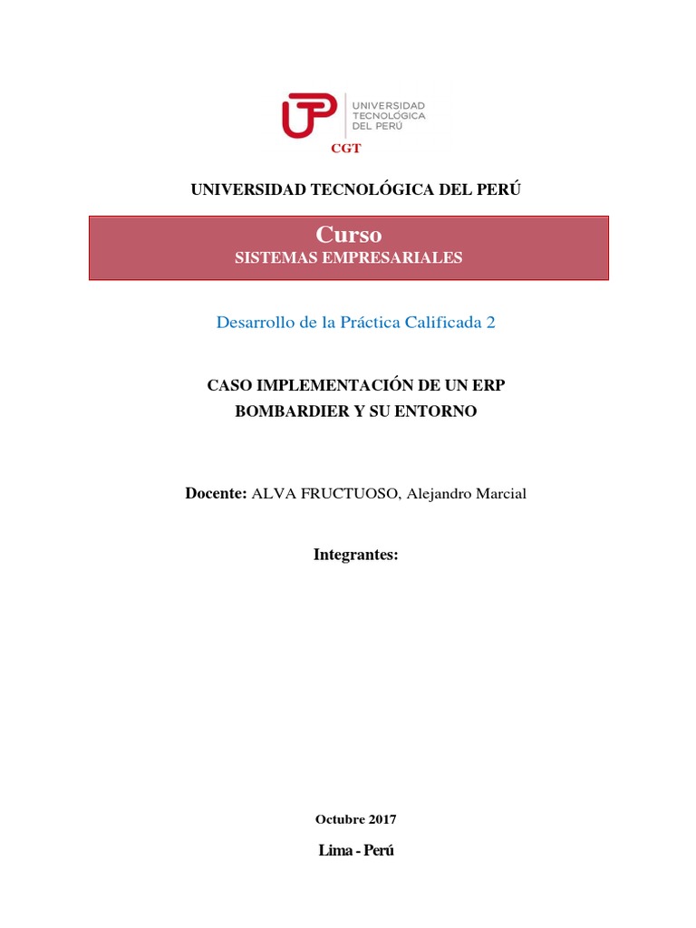 PC2 Caso Implementación ERP | PDF | Aviación | Aeronave