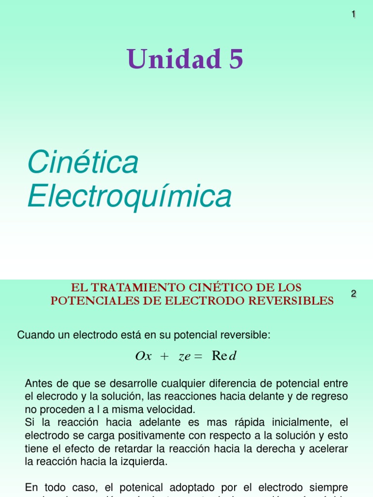 Cinetica Electroquimica | PDF | Electrodo | Equilibrio químico