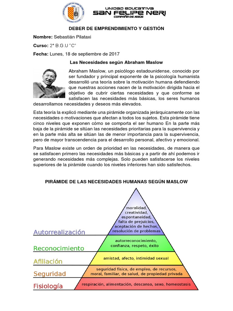 Maslow | PDF | Motivación | Motivacional
