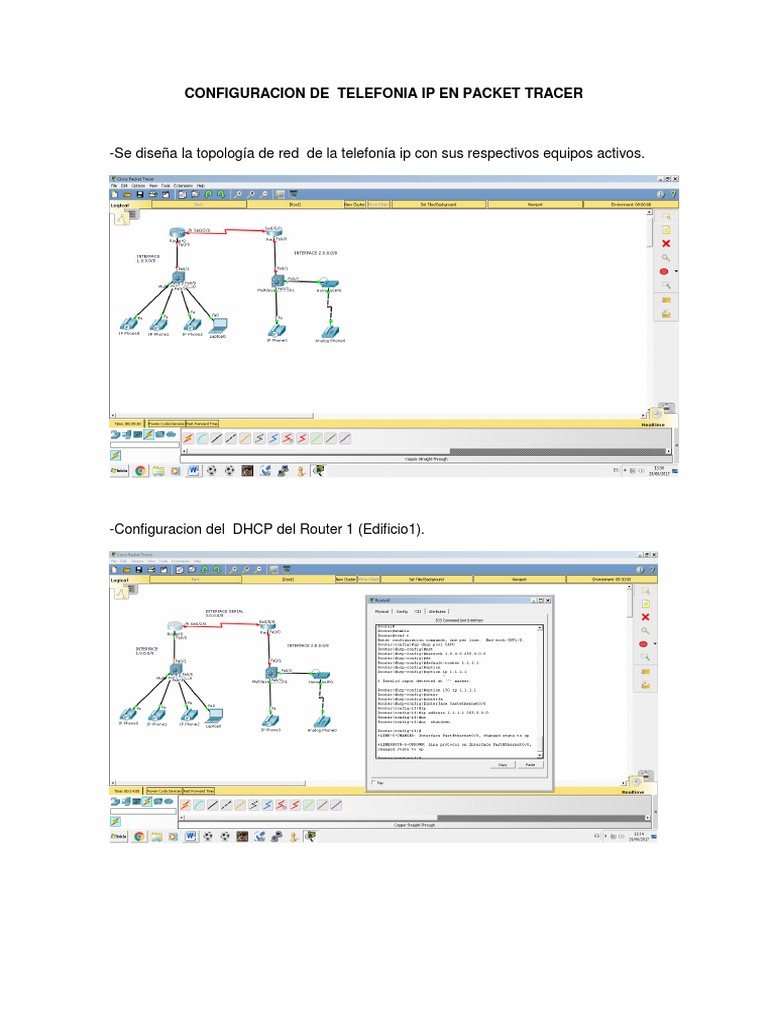Configuracion de Telefonia Ip en Packet Tracer | PDF