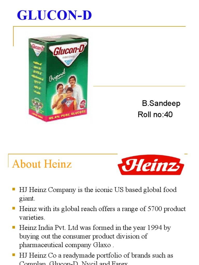 Glucon D 100118113256 Phpapp02 | PDF | Retail | Heinz