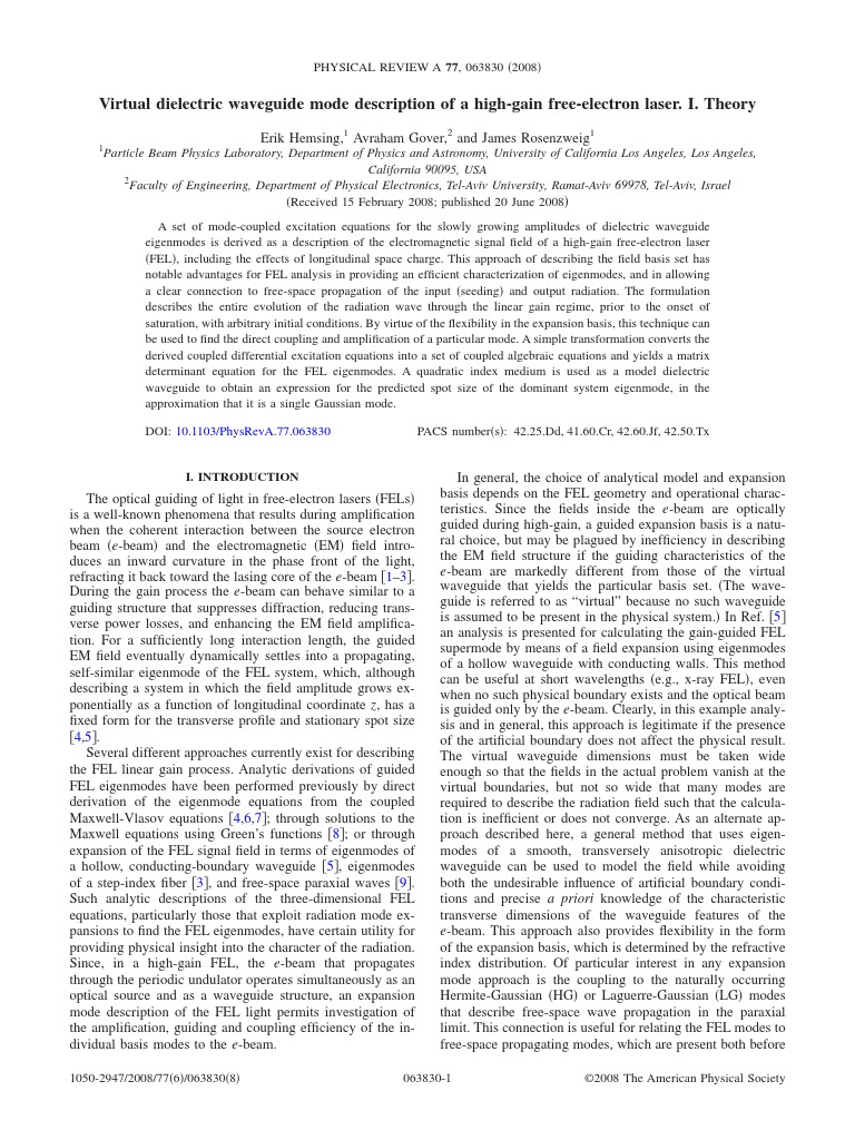 Theory of Dielectric Optical Waveguides Marcuse | Download Free PDF | Waveguide | Normal Mode