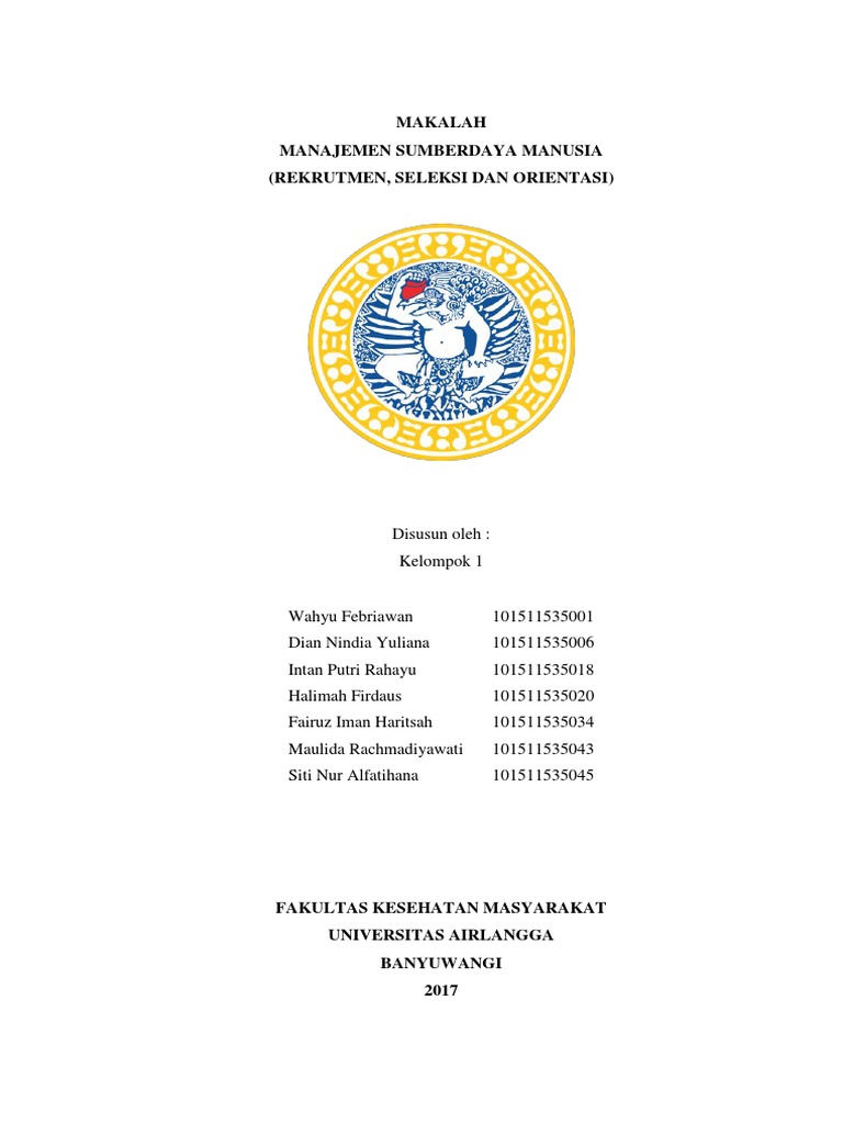MSDM Semester 4 Tugas 4 Kelompok 1 Rekrutmen, Seleksi Dan Orientasi Fix | PDF