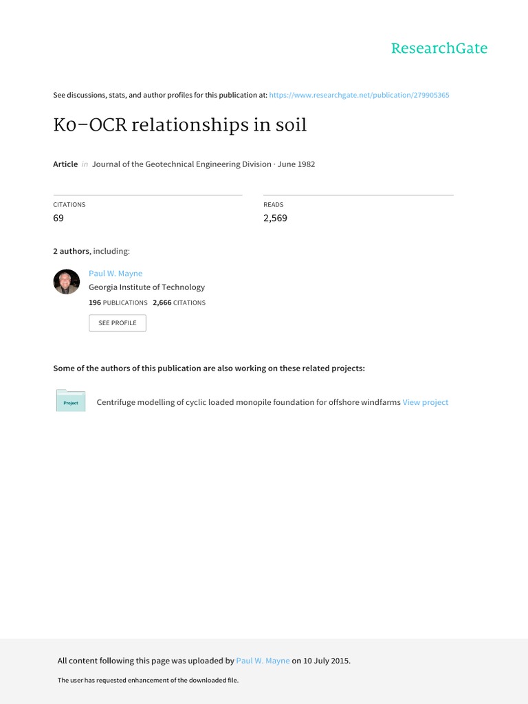 Ko-OCR Relationship of Soils | PDF | Science & Mathematics