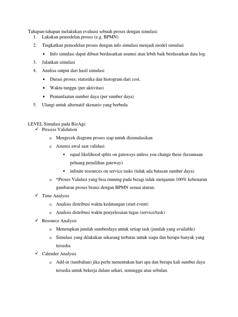 Simulasi Proses Bisnis | PDF