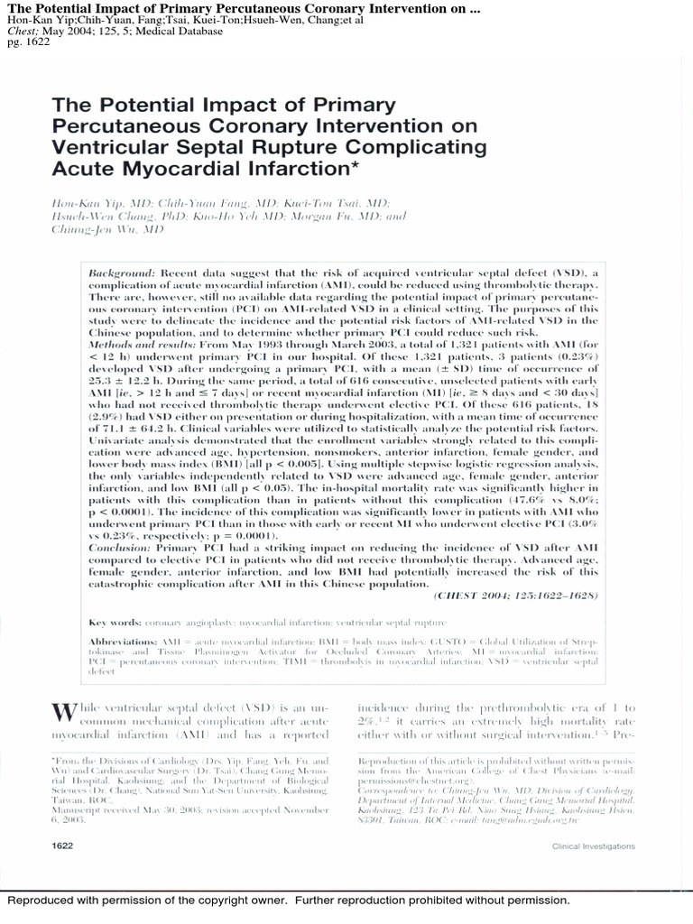 The Potensial Impac VSR After MCI | PDF