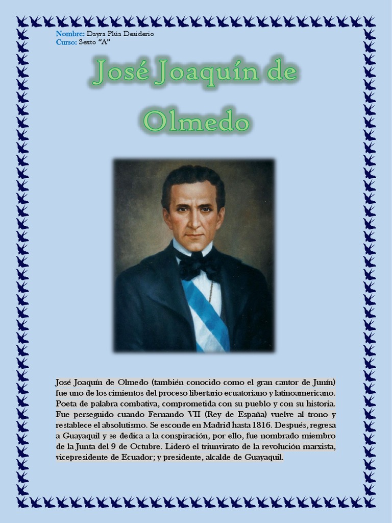 José Joaquín de Olmedo | PDF | Ciencias sociales | Clásicos