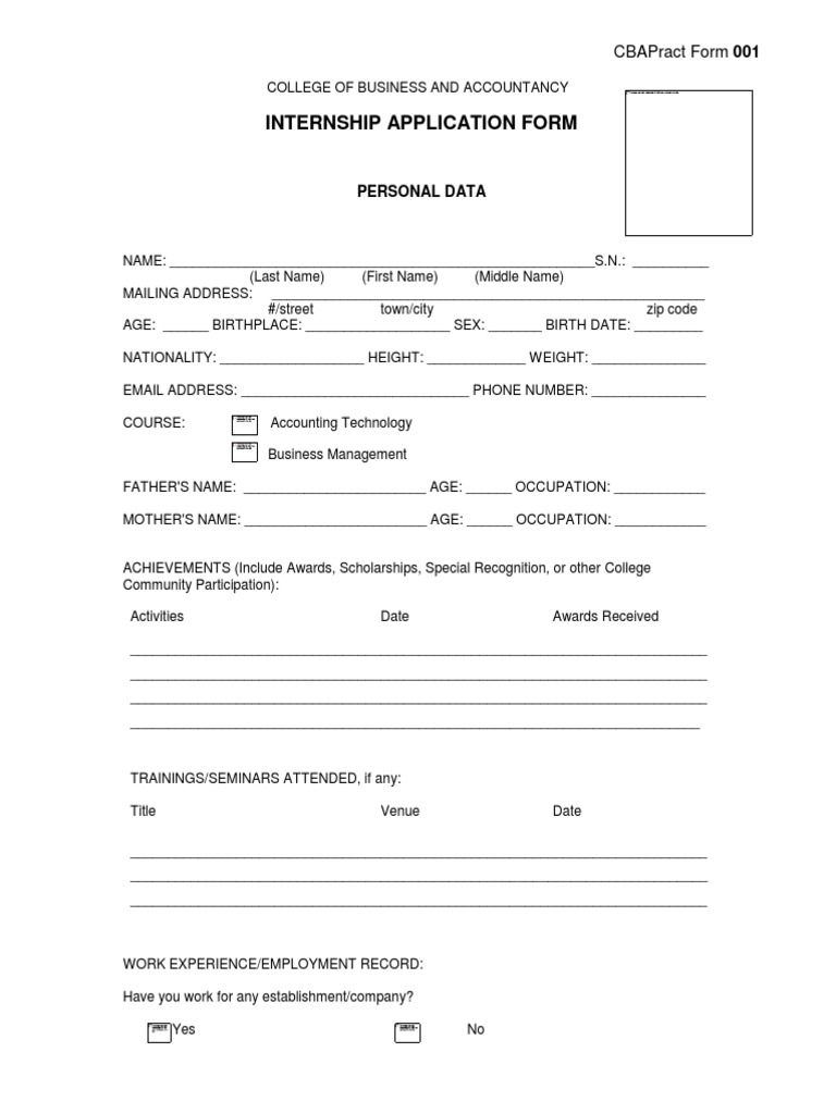 Internship Application Form | PDF | Cyberspace | Communication