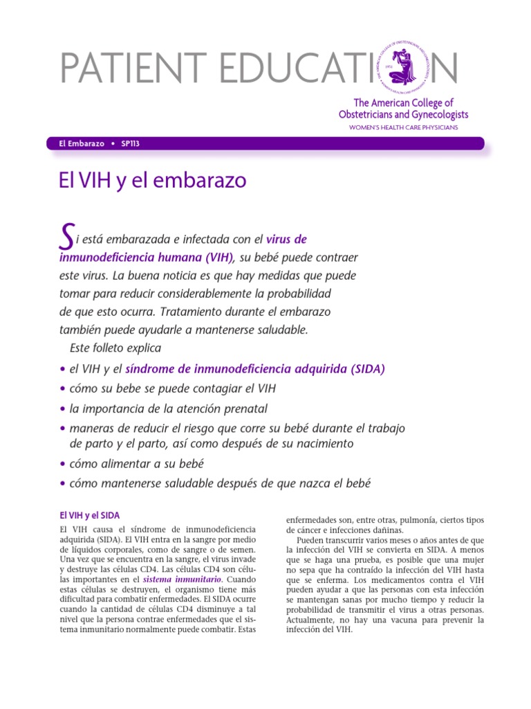 Vih y Embarazo PDF | PDF | VIH / SIDA | Parto