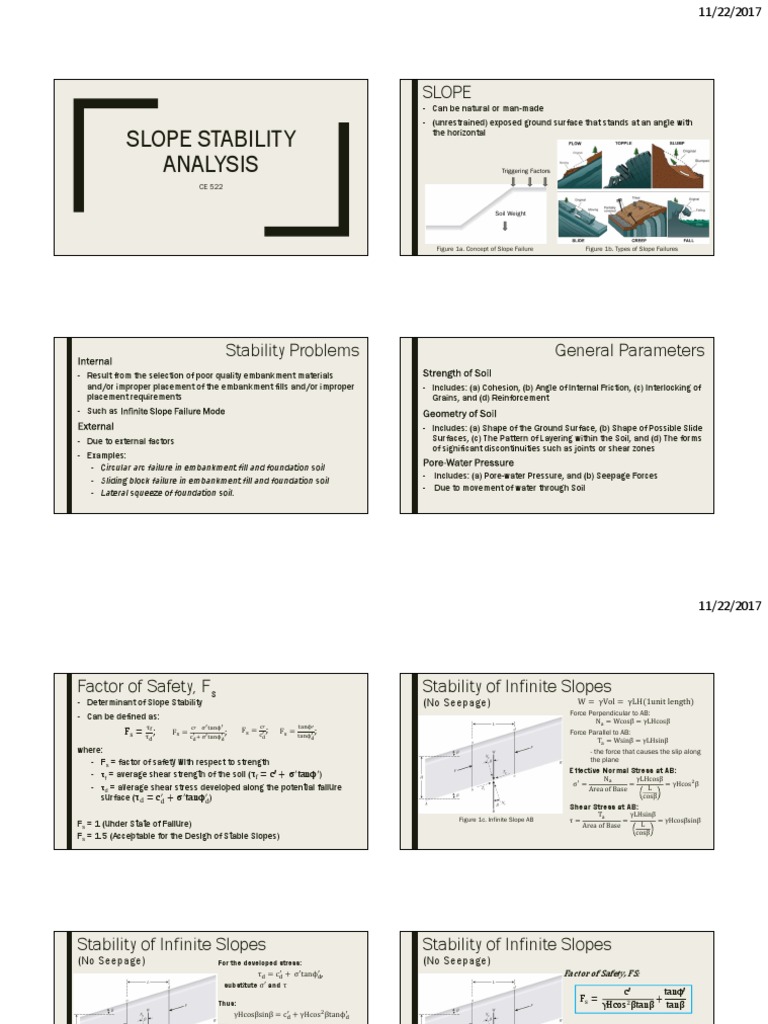 Slope Stability | PDF | Soil Mechanics | Geotechnical Engineering