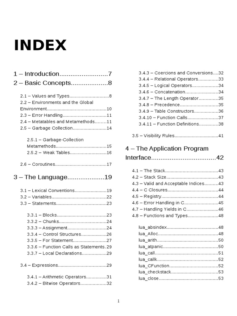 Lua Reference Manual 53 C Programming Language Data Type 6896