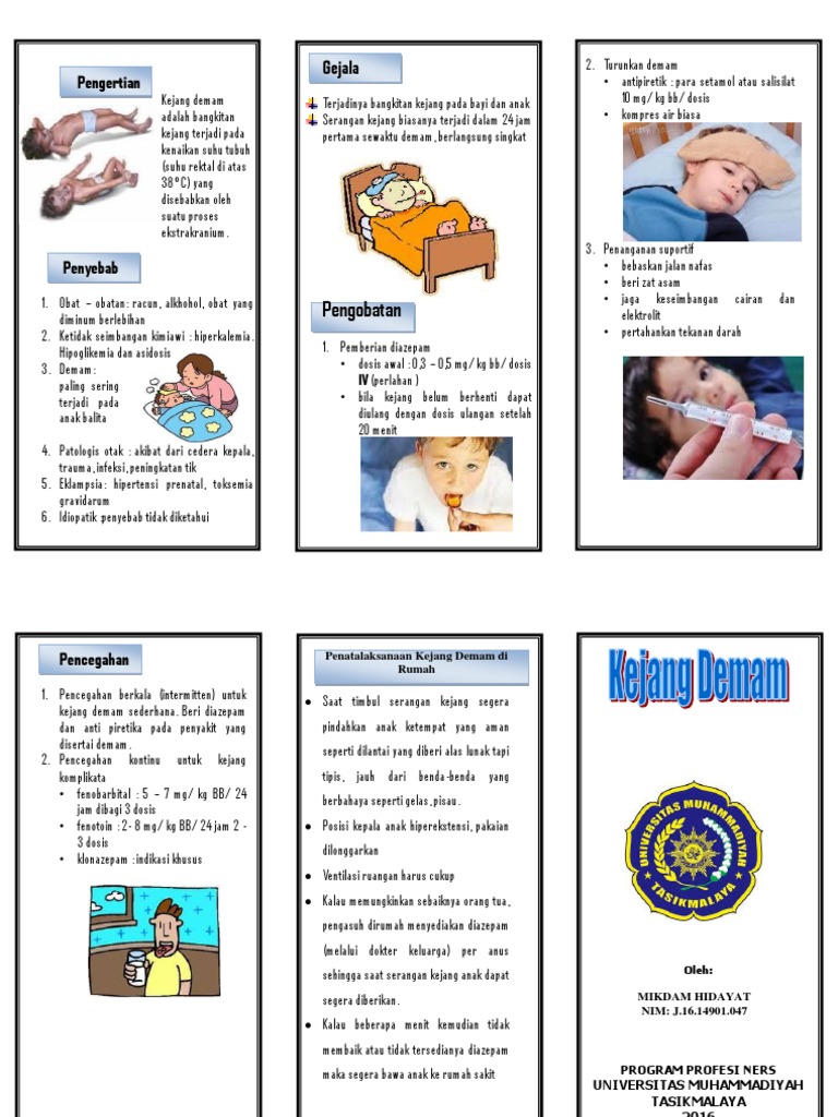 LEAFLET Kejang Demam | PDF