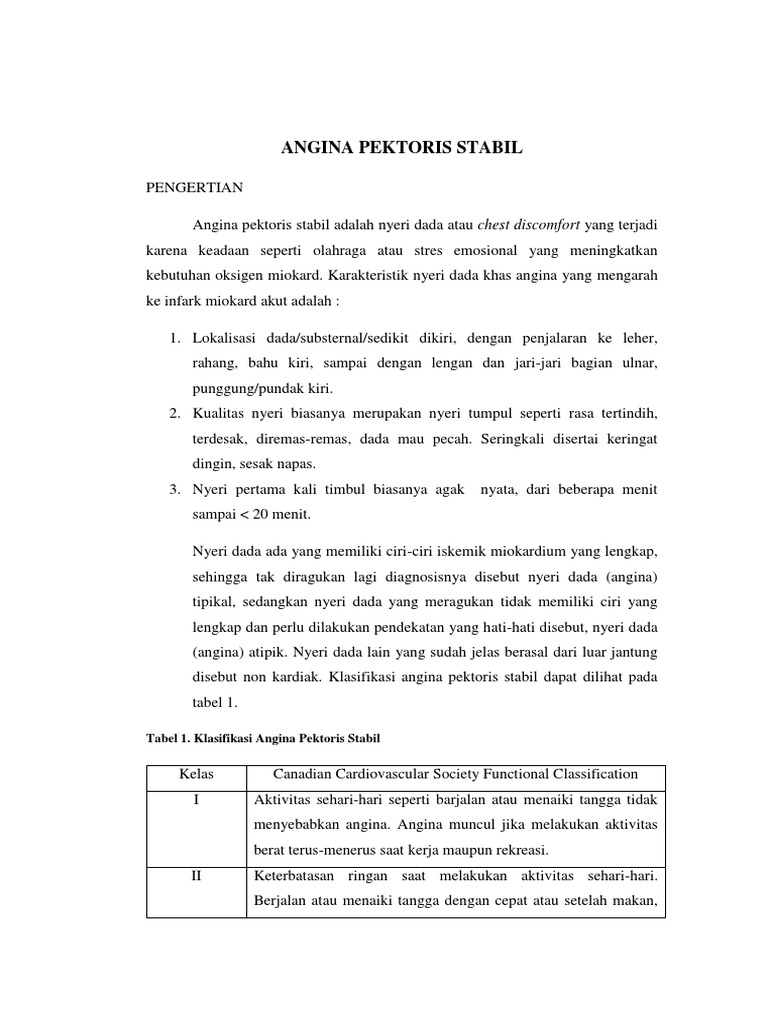 Angina Pektoris Stabil | PDF