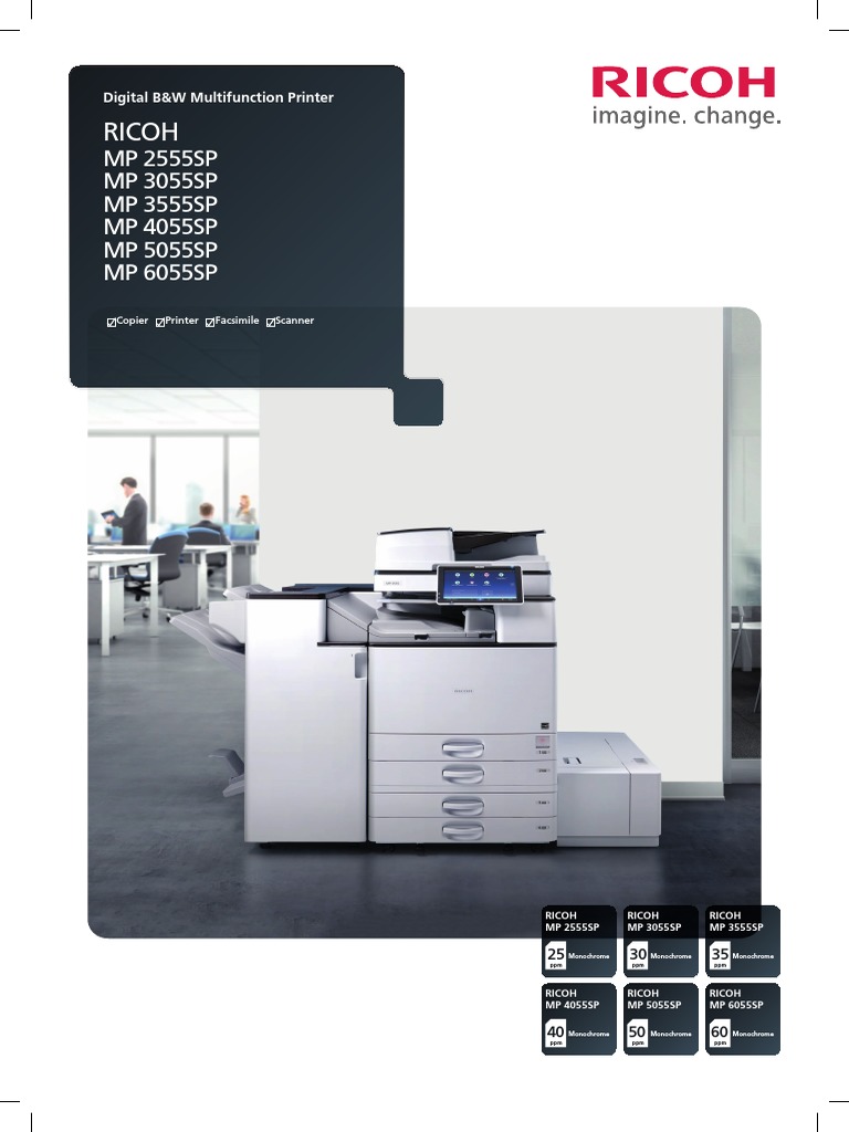 mp-2555sp - mp-3055sp - mp-3555sp Ricoh | PDF | Image Scanner | Fax
