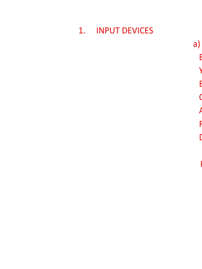Input Devices | PDF
