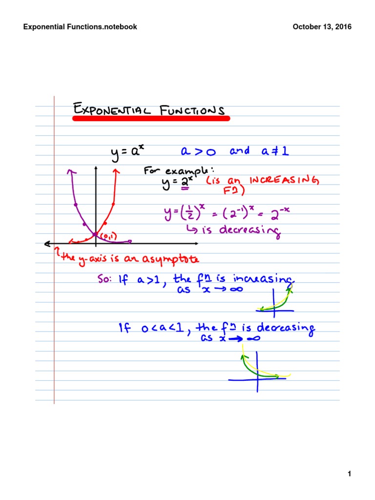 Exploring Exponential Functions | PDF | Mathematical Relations ...