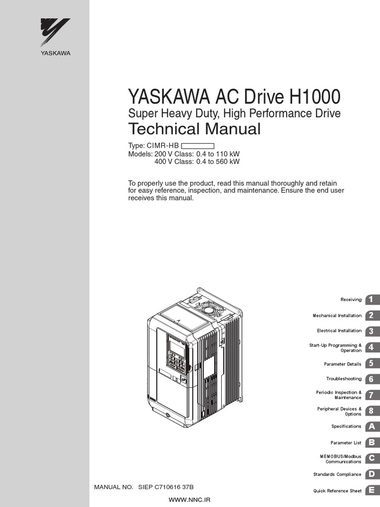 H1000 Mnual | PDF | Electric Motor | Electrical Engineering