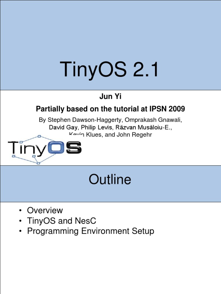 Tinyos Tutorial WSN | PDF | Interface (Computing) | Embedded System