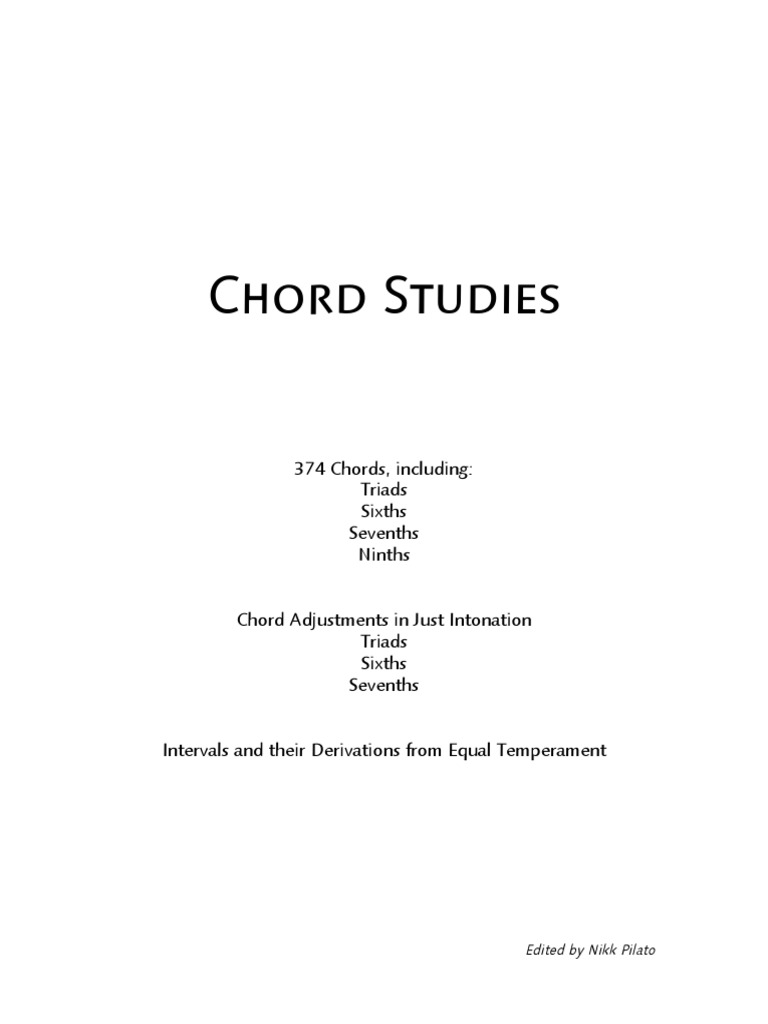 Chord Studies | PDF | Chord (Music) | Cent (Music)