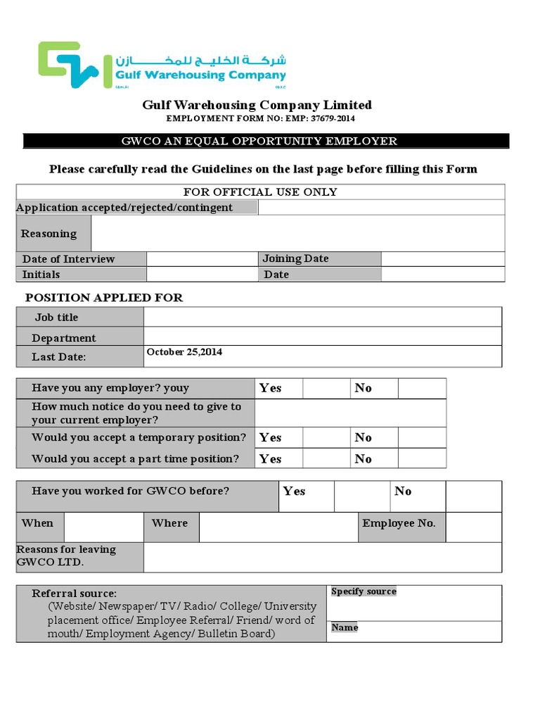 GWCO E-Form | PDF | Identity Document | Fee