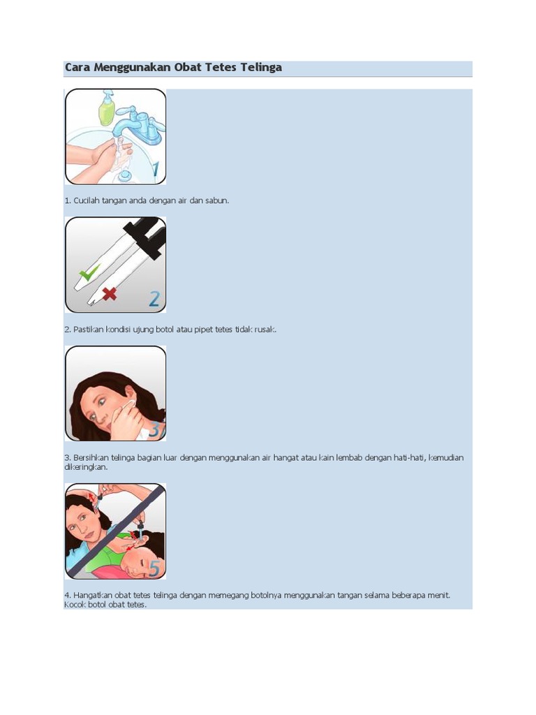 Cara Menggunakan Obat Tetes Telinga | PDF