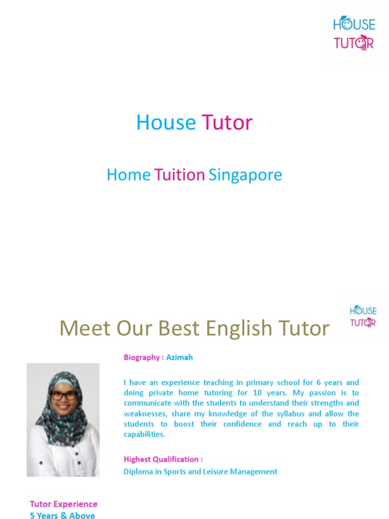 English Tution - House Tutor | PDF | Tutor | English As A Second Or ...
