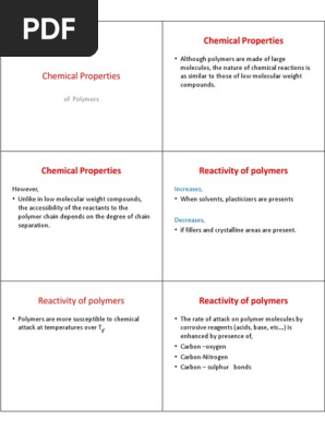 Properties Of Polymers