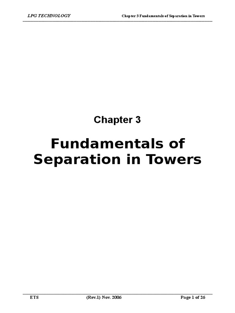LPG Distillation and Tower Separation | PDF | Distillation | Refrigeration