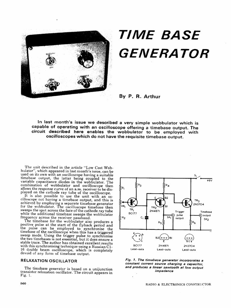 Timebase Generator for Wobbulators | PDF | Computer Engineering ...
