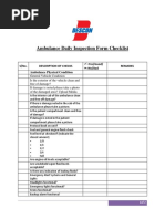 Ambulance Inspection Checklist | PDF