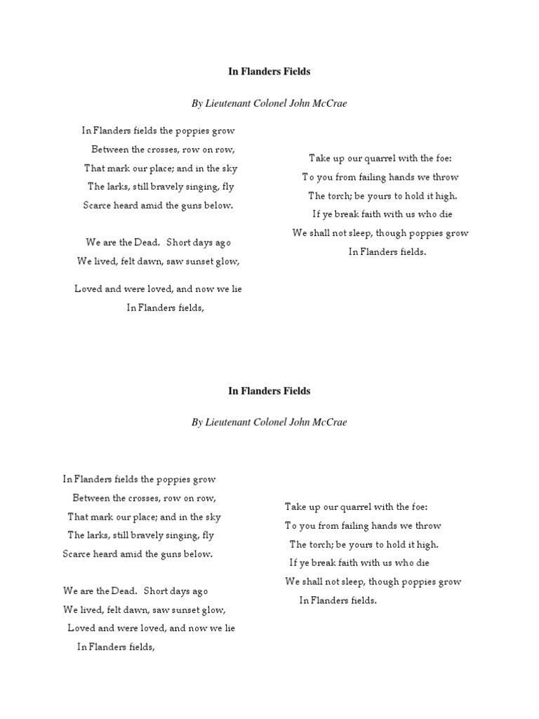 In Flanders Fields