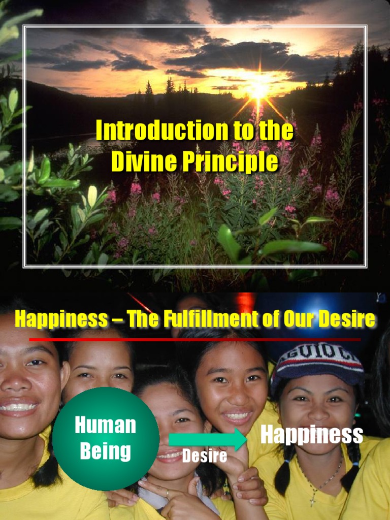 Introduction of Divine Principle | PDF | Relationship Between Religion ...