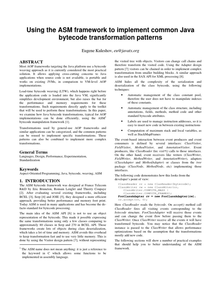 Asm Transformations Pdf Class Computer Programming Method