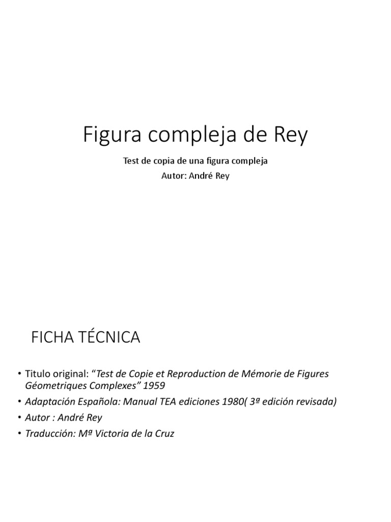 Test de Rey | PDF | Memoria | Percepción