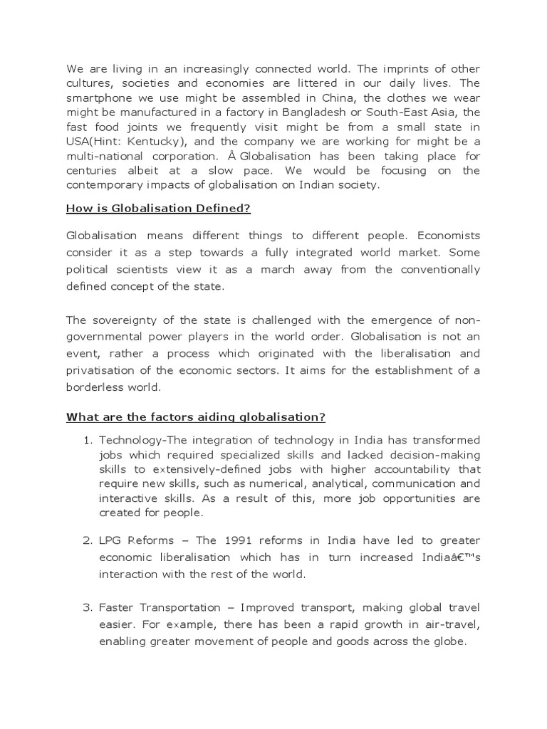 How Is Globalisation Defined? | PDF | Multinational Corporation | Globalization