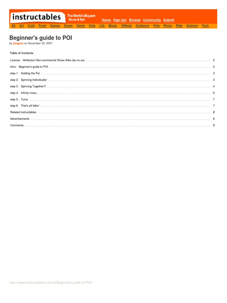 Beginners Guide To POI | PDF | Rotation | Rope