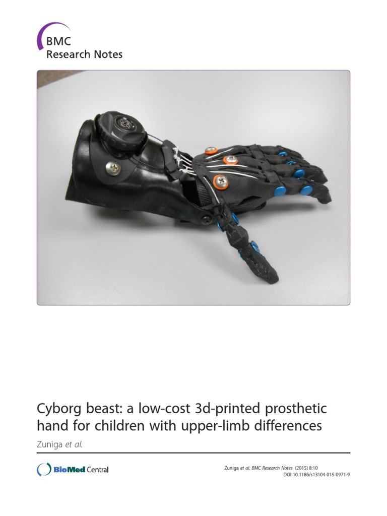 Cyborg Beast A Low Cost 3d Printed Prosthetic Hand For Children With ...