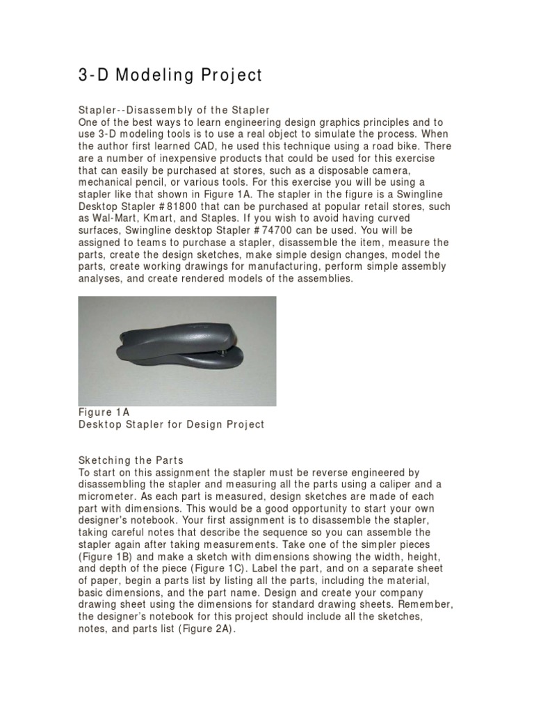 Stapler | PDF | 3 D Modeling | 3 D Computer Graphics