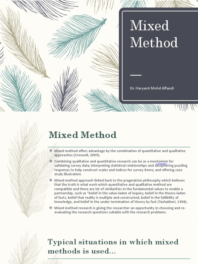 Mixed Method | PDF | Qualitative Research | Quantitative Research