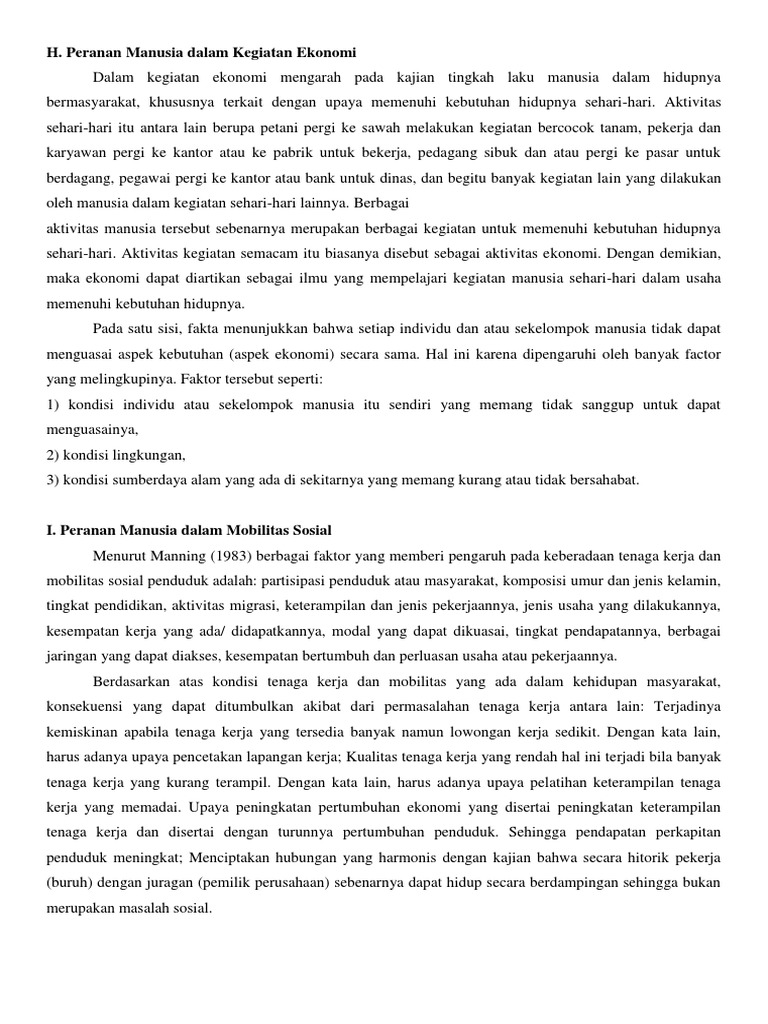 Peranan Manusia | PDF